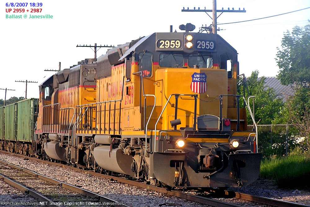 Ballast train rolls south